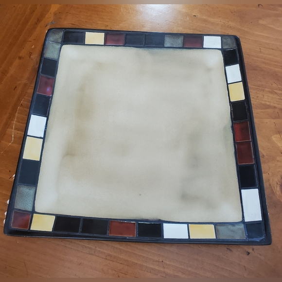 Home Trends | Dining | Mosaic Tile Square Dinner Plate Home Trends ...